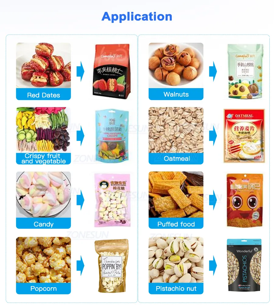ZS-AFS04 Automatic Granular Premade Pouch Nut Packing Machine