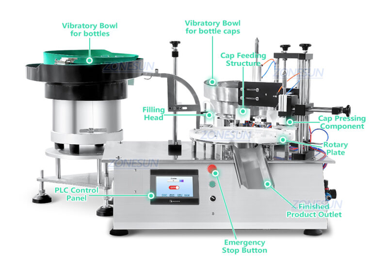Automatic Perfume Sampler Bottle Filling Capping Machine