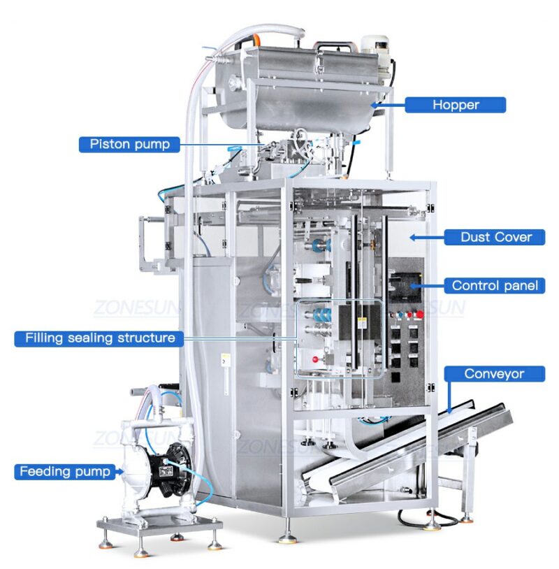 Automatic 2 Lanes Conditioner Shampoo Sachet Packing Machine