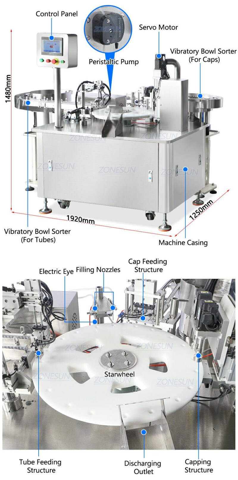 Screw Cap Microcentrifuge Tube Filling Capping Machine