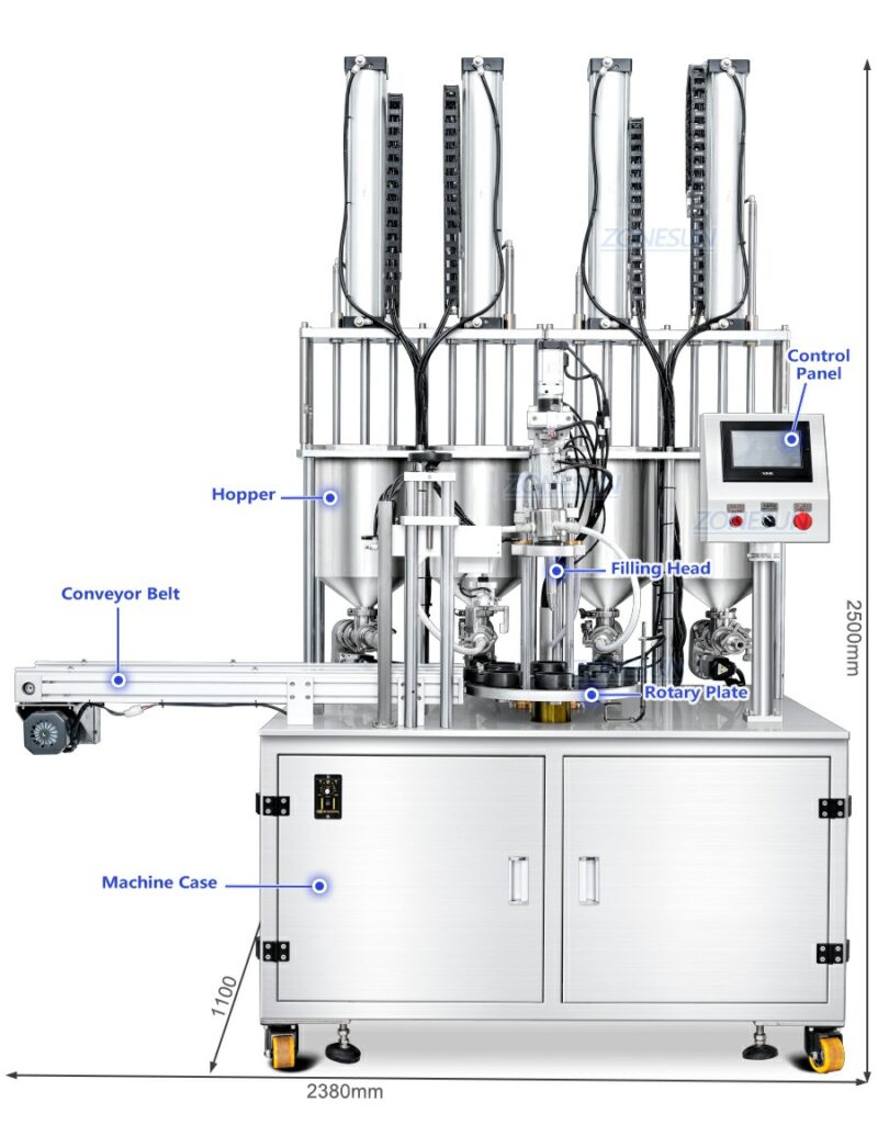 Whipped Body Butter Filling Machine - 4 Color