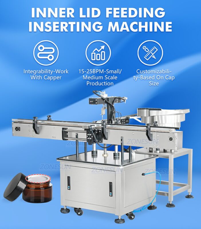 Face Cream Jar Disc Liner Insertion Machine